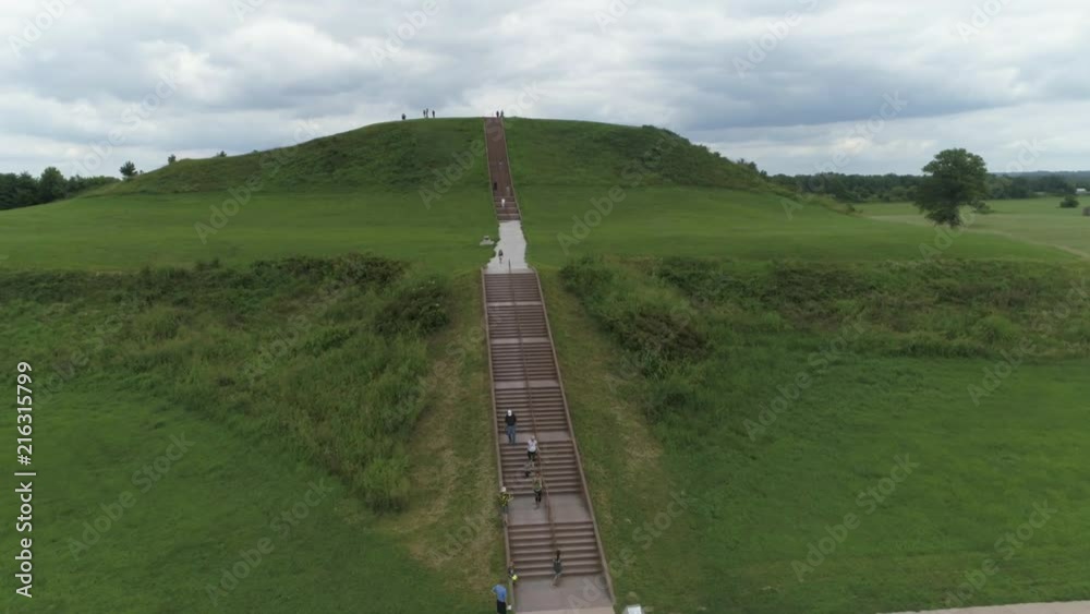 This video is about an aerial view of the Historic Cahokia Mounds in ...