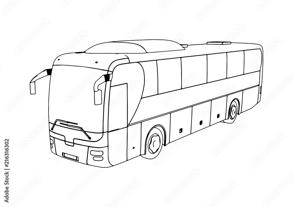 vector bus sketch Stock Vector | Adobe Stock