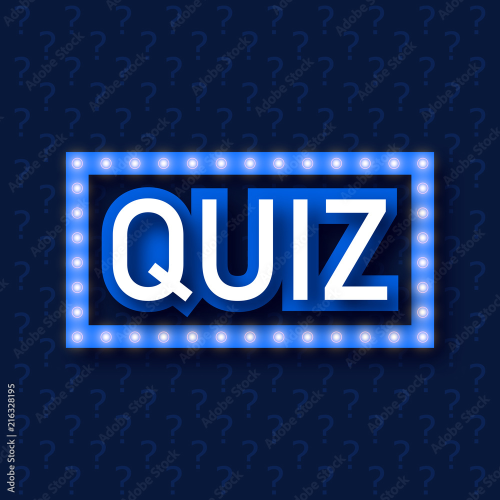 Quiz night announcement poster design web banner background vector ...