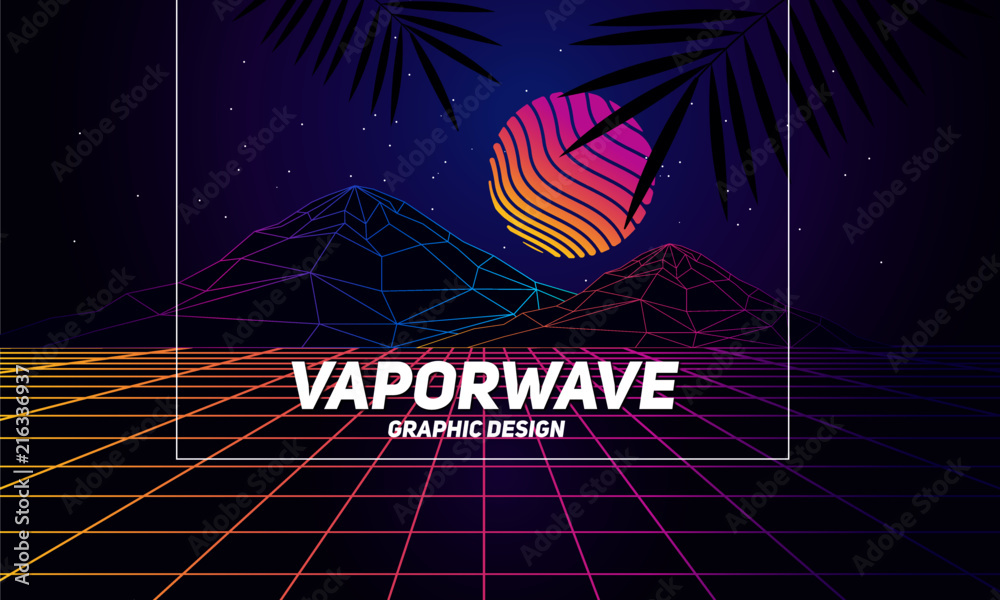 VaporWave design Stock Vector | Adobe Stock