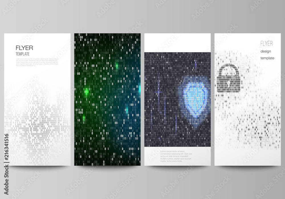 The minimalistic vector illustration of the editable layout of flyer ...