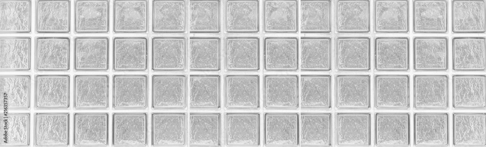 Panorama of glass block wall pattern and seamless background Stock ...