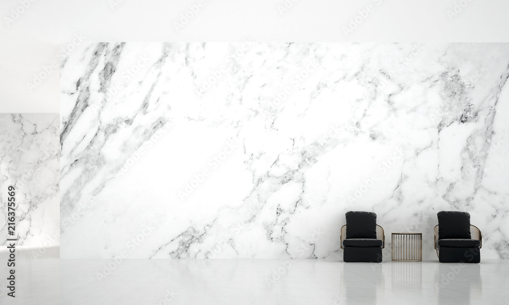 Modern luxury living room interior design and marble texture wall ...