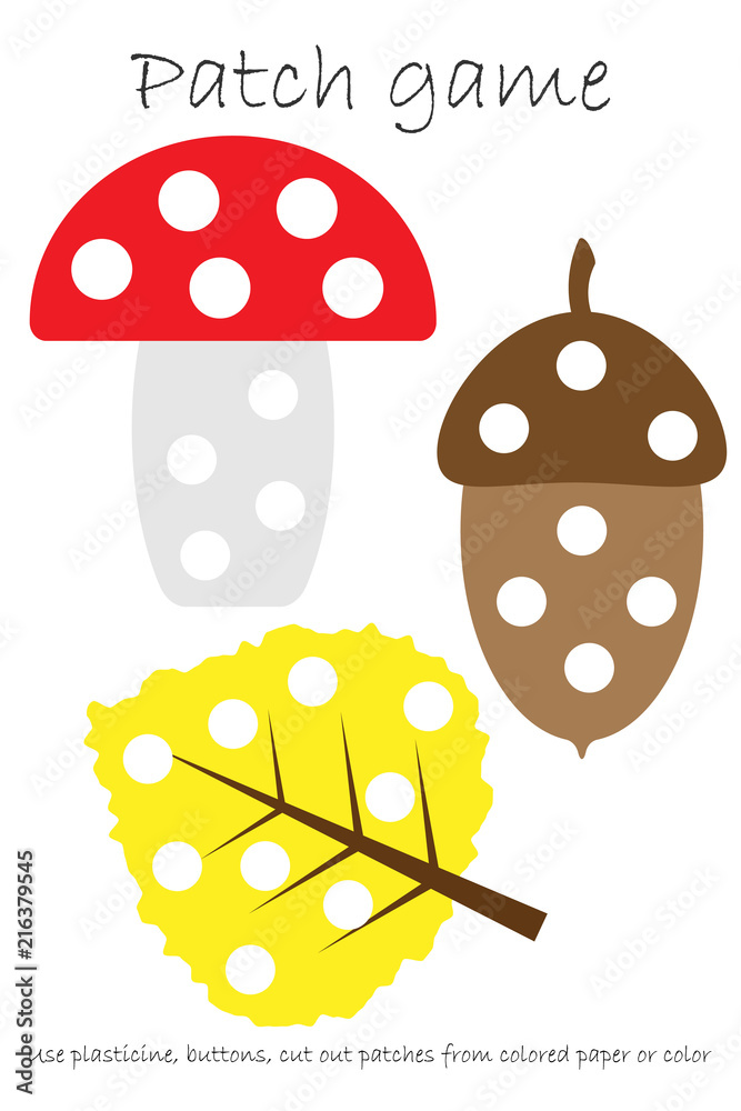 Education Patch game autumn picture for children to develop motor ...