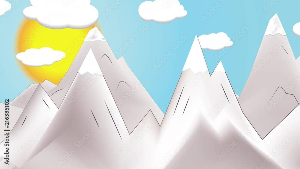 animated hand drawn cartoon landscape Stock Video | Adobe Stock