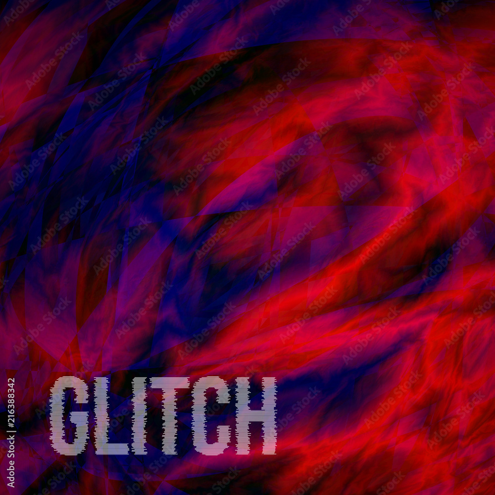 Hot pink, red and dark blue glitch background. Marble texture. Smooth ...