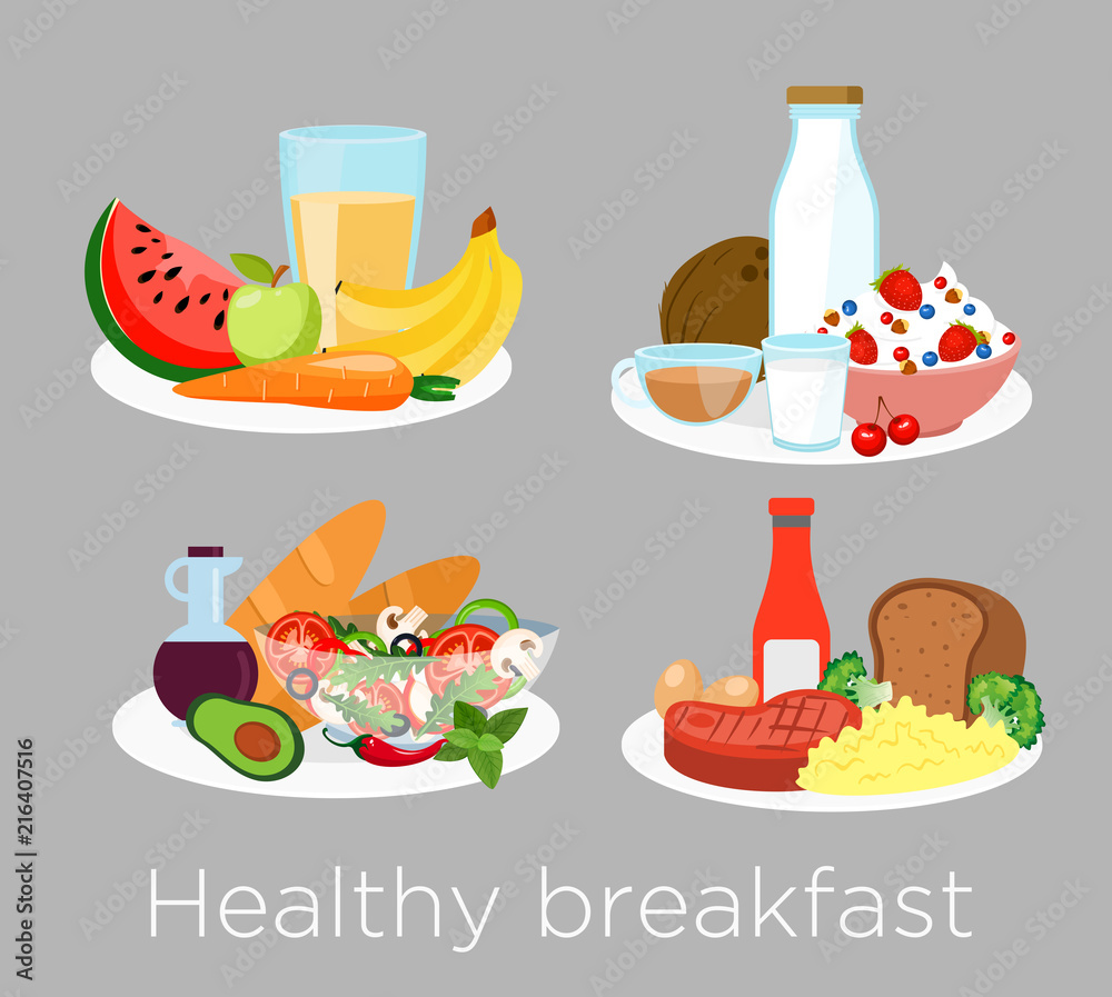 Healthy Breakfast Illustration