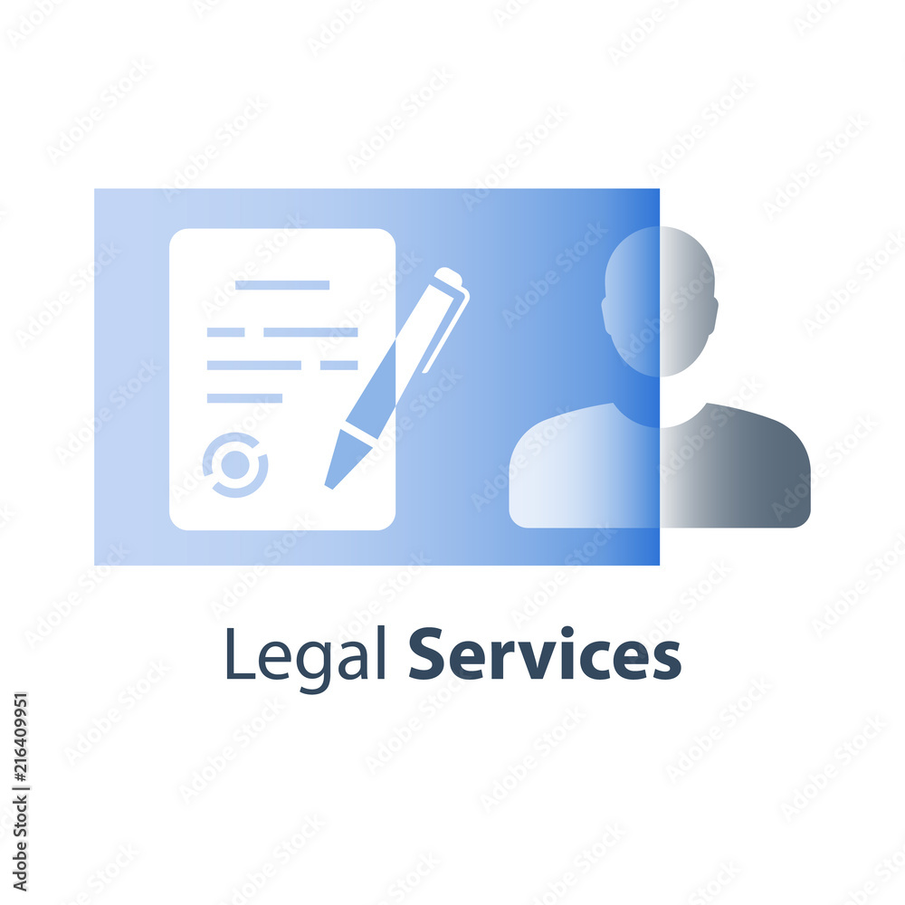 Solemn written declaration, legal contract terms and conditions ...