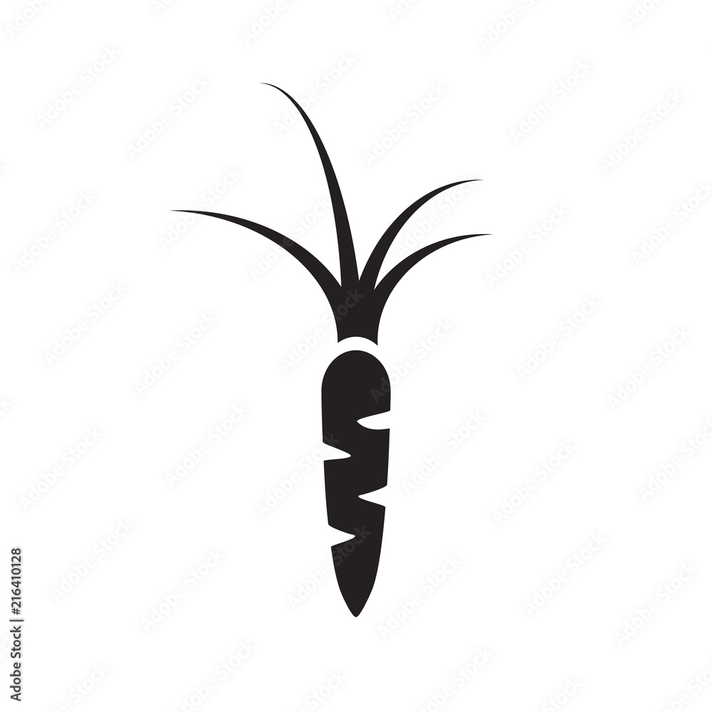 Black Carrot Vector