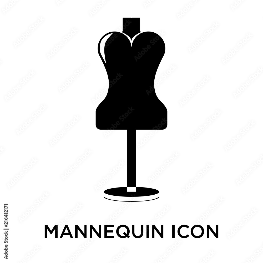 mannequin icons isolated on white background. Modern and editable ...
