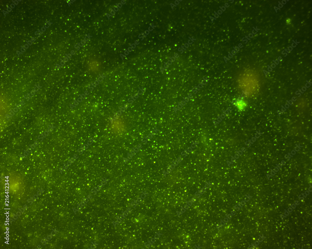 Micrography, microphotography of vesicles, particles or green ...