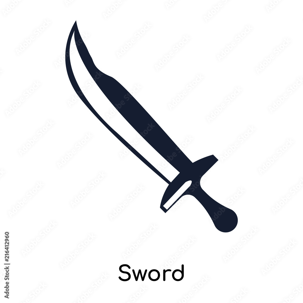 sword icons isolated on white background. Modern and editable sword ...