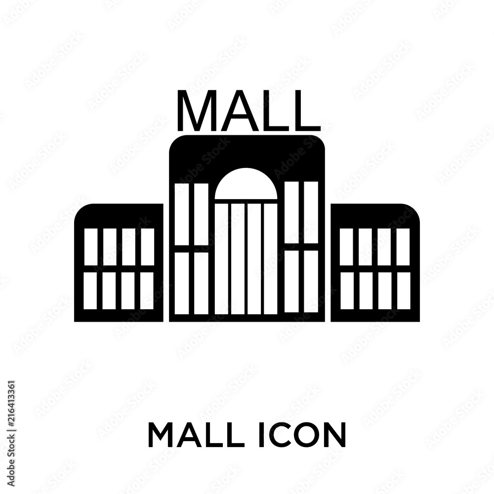 mall icons isolated on white background. Modern and editable mall icon ...