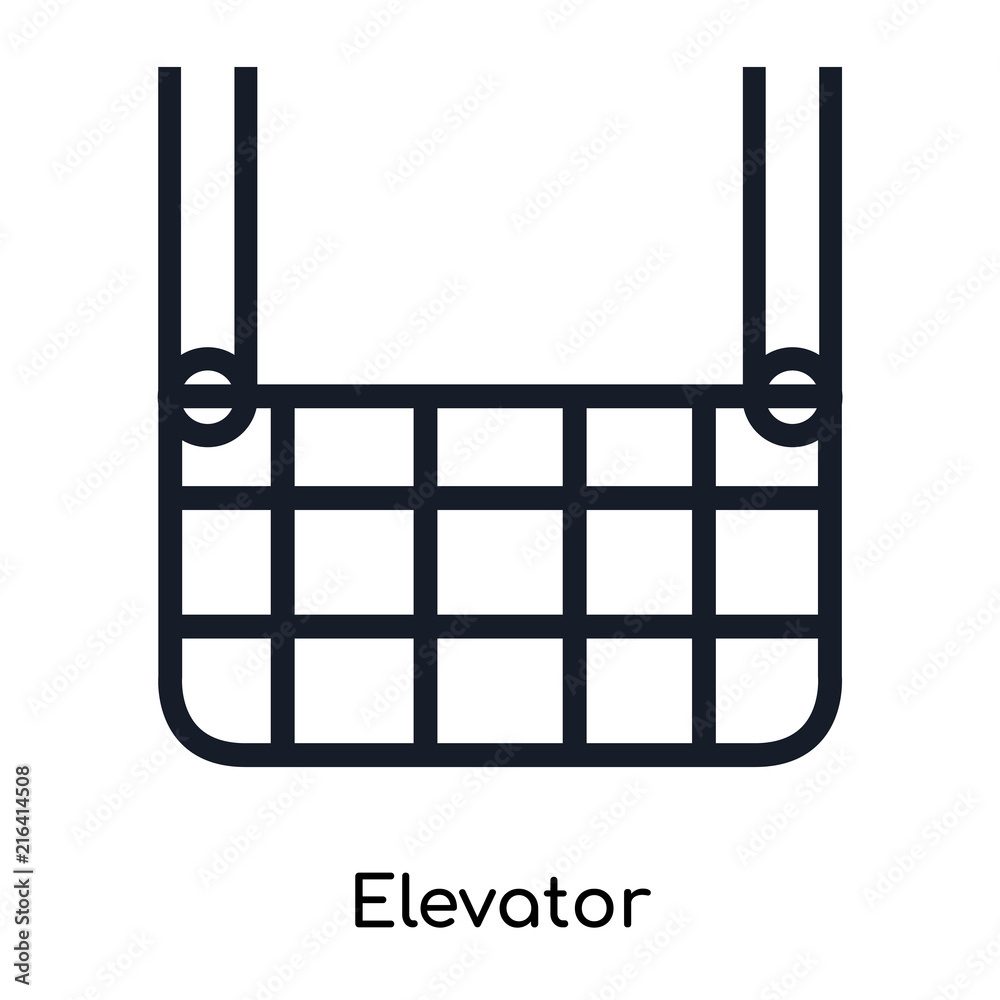 elevator icons isolated on white background. Modern and editable ...