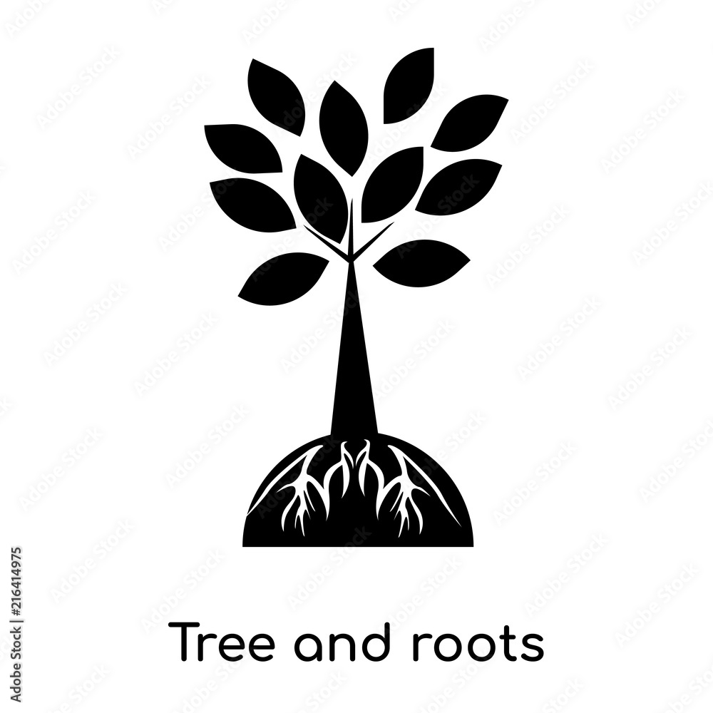 Simple Tree Silhouettes With Roots