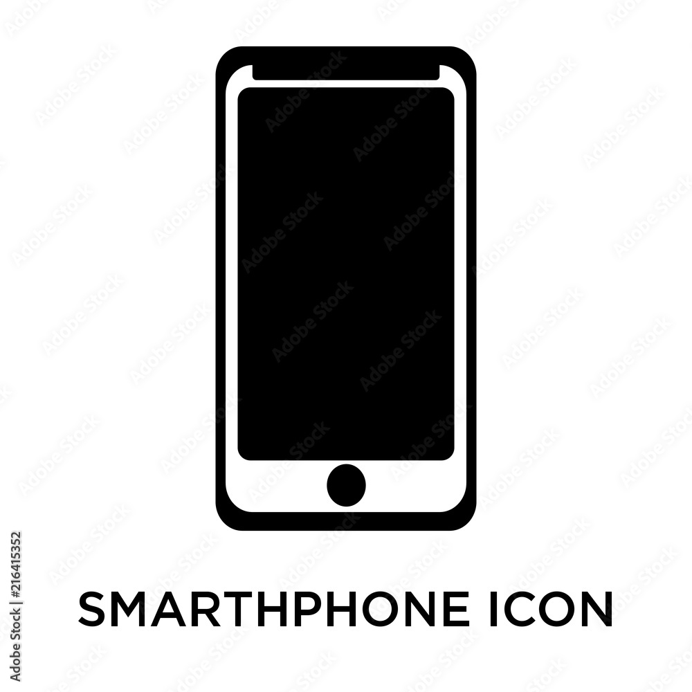 smarthphone icons isolated on white background. Modern and editable ...