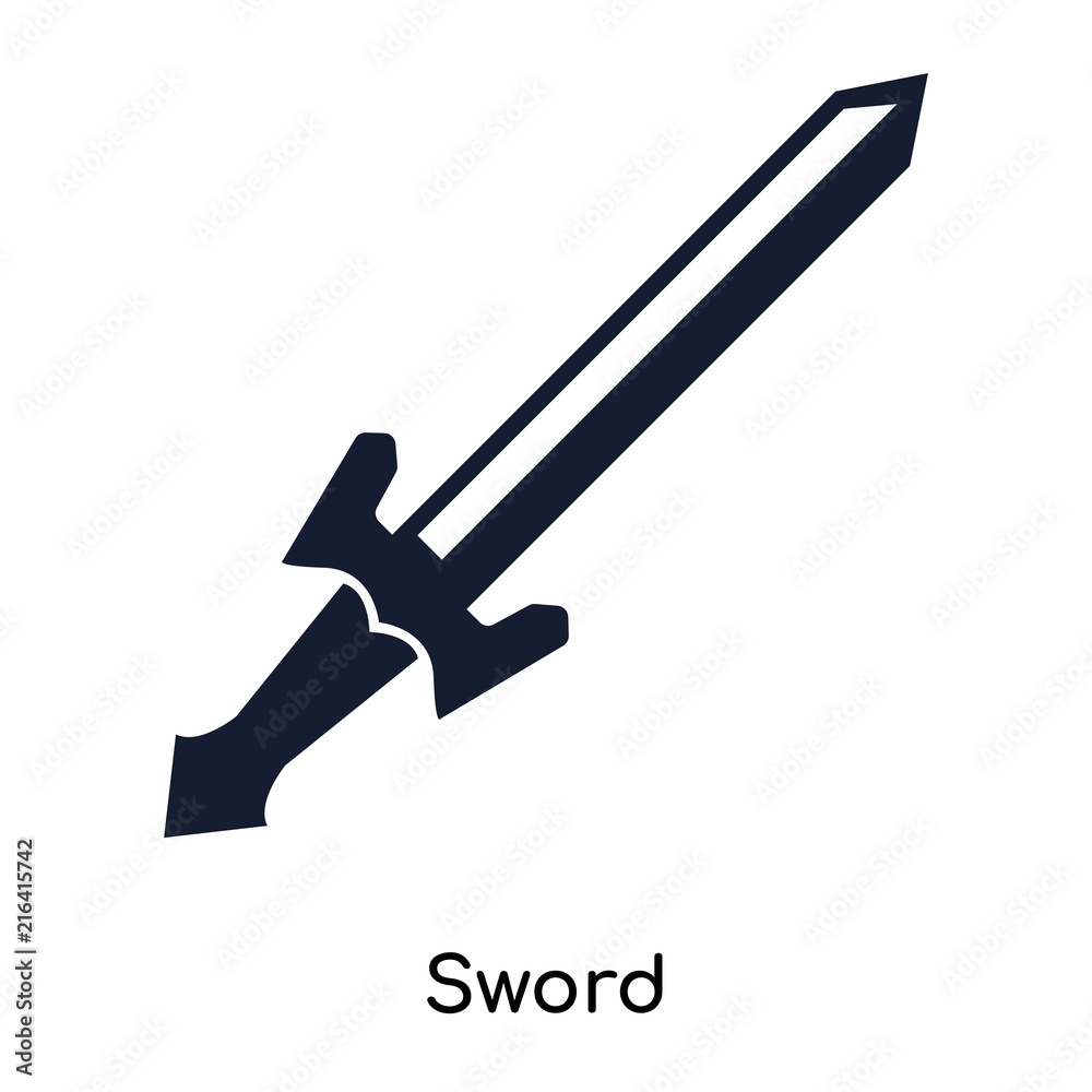 sword icons isolated on white background. Modern and editable sword ...