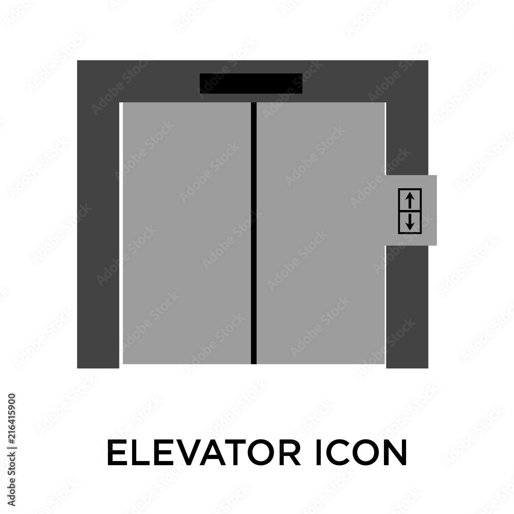 elevator icons isolated on white background. Modern and editable ...