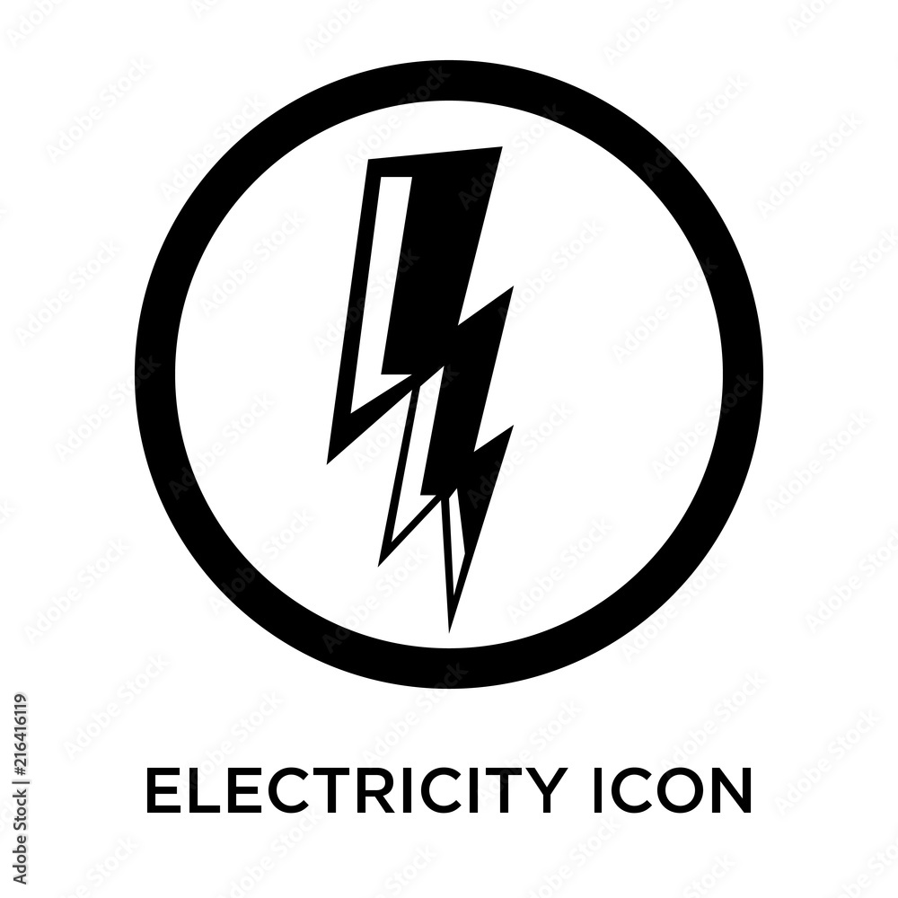 electricity icons isolated on white background. Modern and editable ...