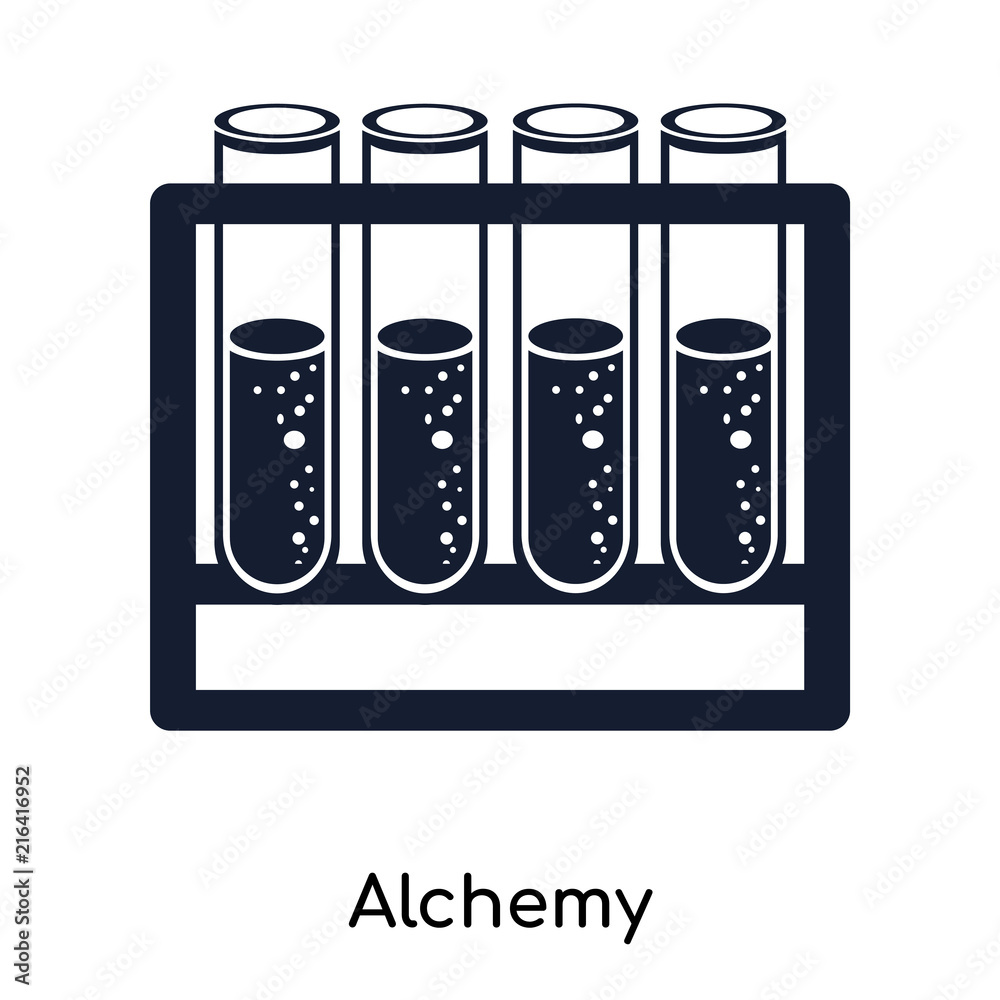 alchemy icons isolated on white background. Modern and editable alchemy ...