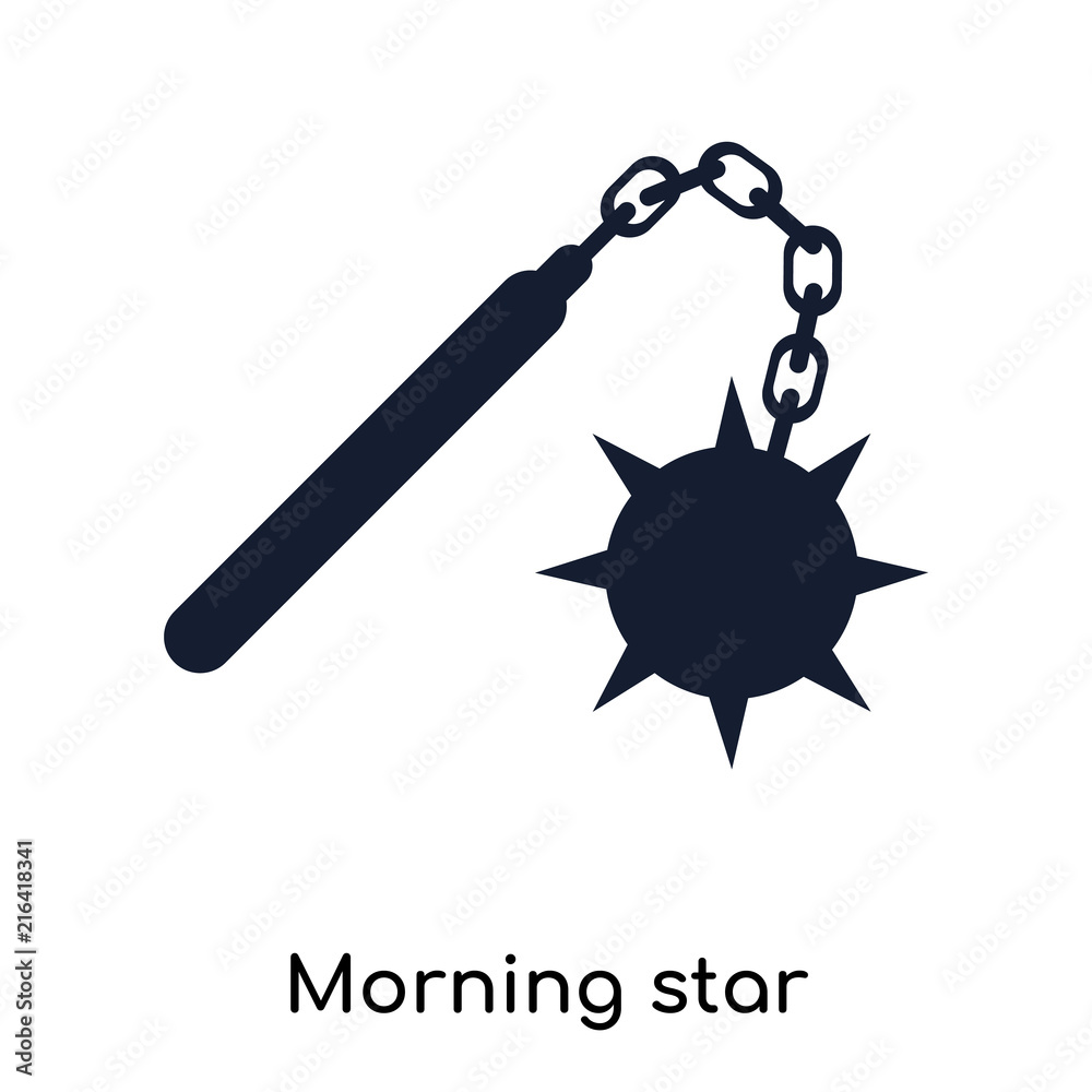 morning star icons isolated on white background. Modern and editable ...