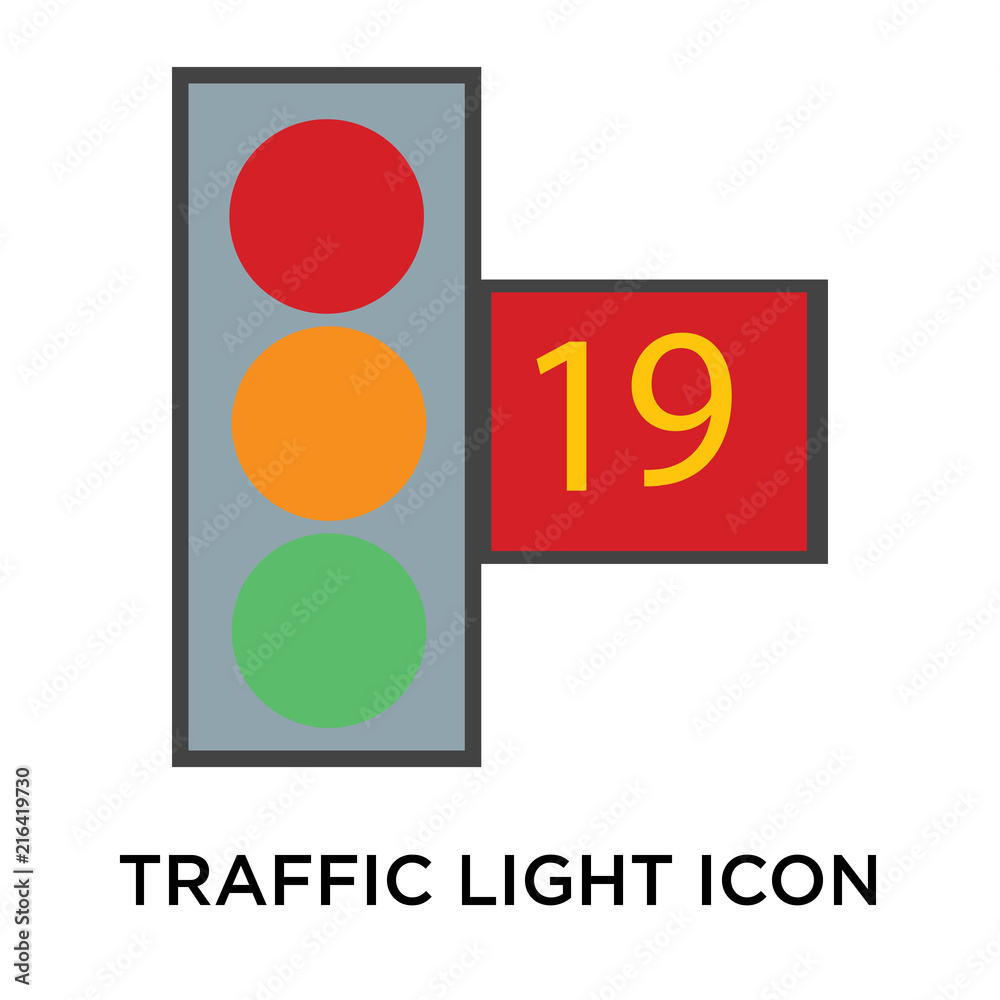 traffic light icon on white background. Modern icons vector ...
