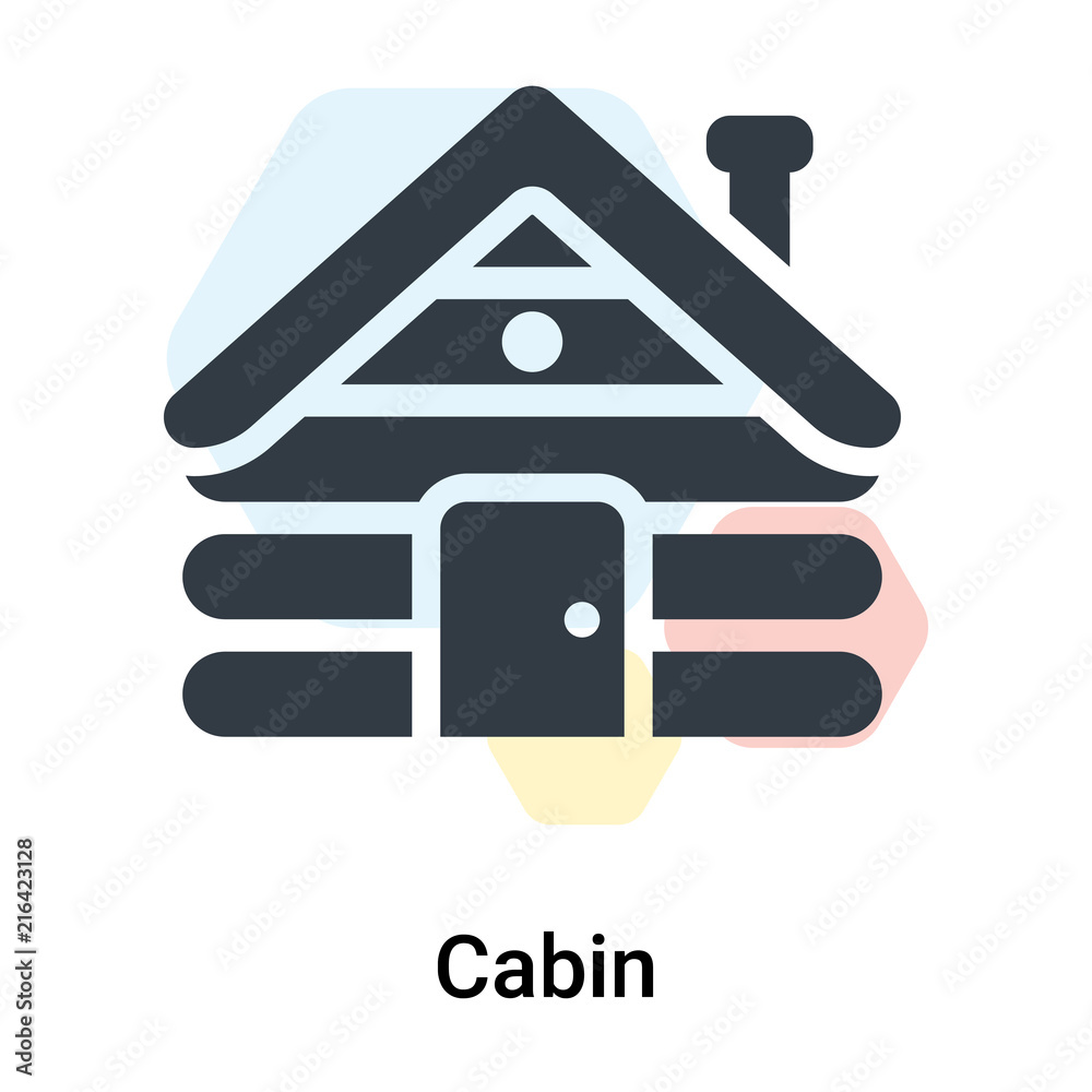 Cabin icon vector sign and symbol isolated on white background, Cabin ...