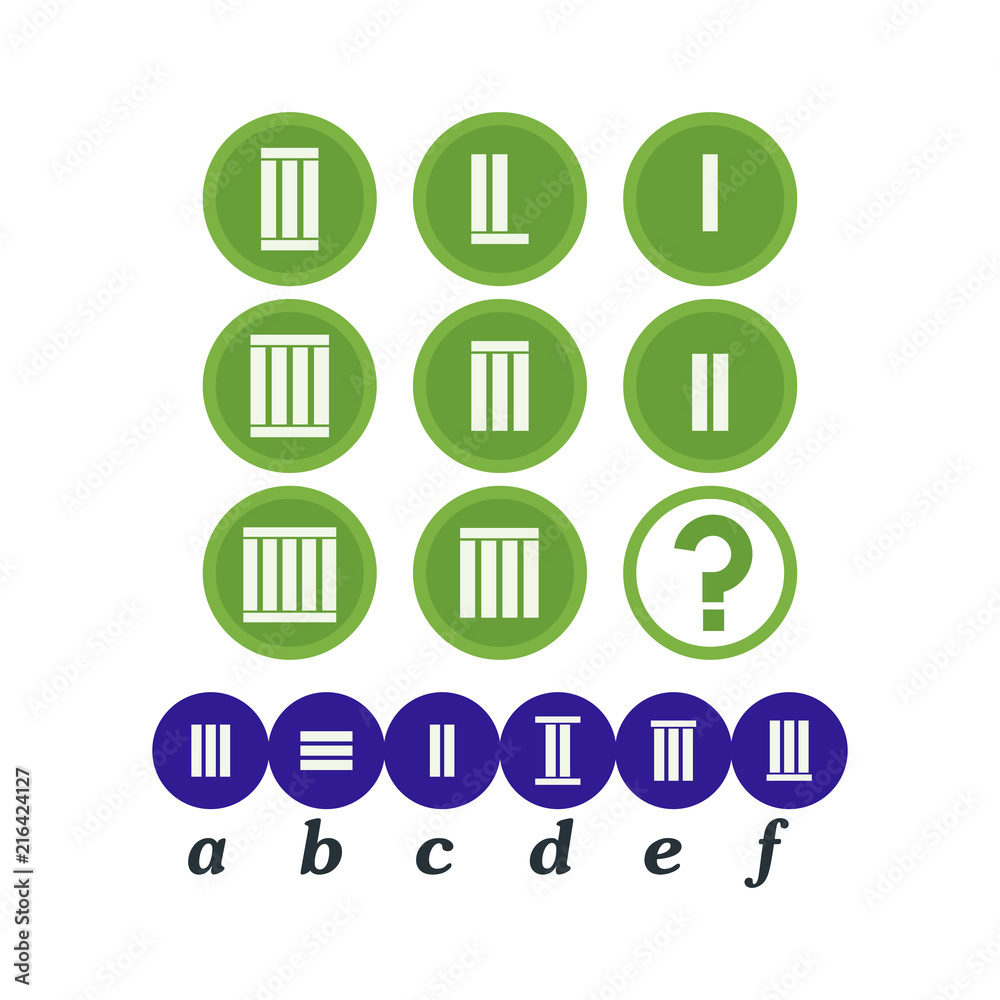 IQ test. Choose correct answer. Logical task, educational game for kids ...
