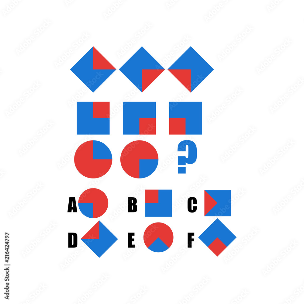 IQ test. Choose correct answer. Logical task, educational game for kids ...