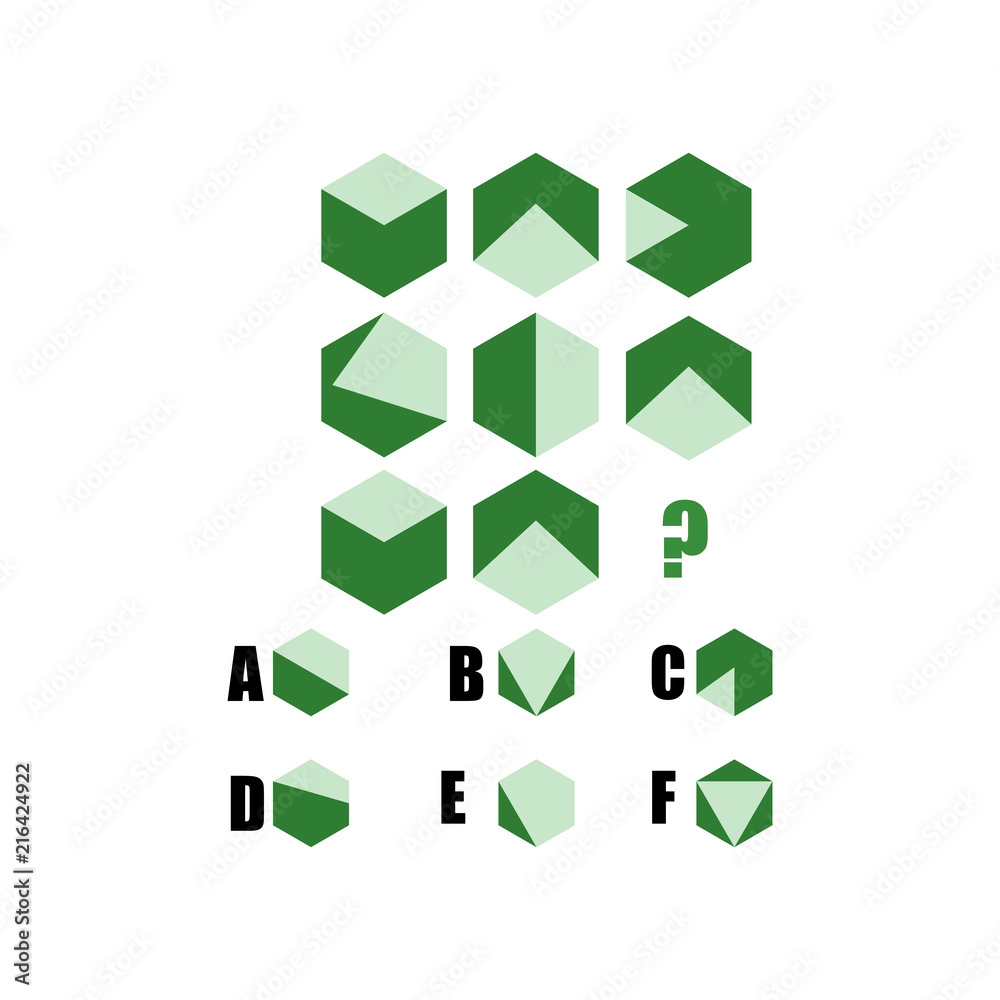 IQ test. Choose correct answer. Logical task, educational game for kids ...