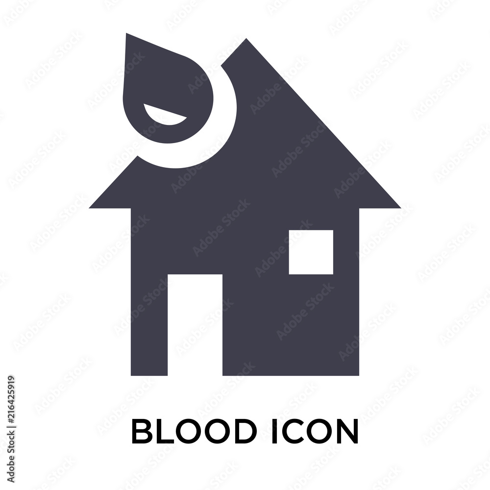 Blood icon vector sign and symbol isolated on white background, Blood ...