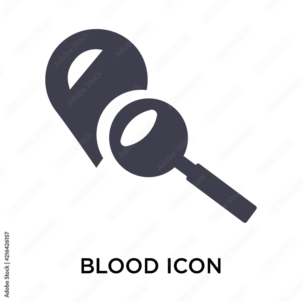 Blood icon vector sign and symbol isolated on white background, Blood ...