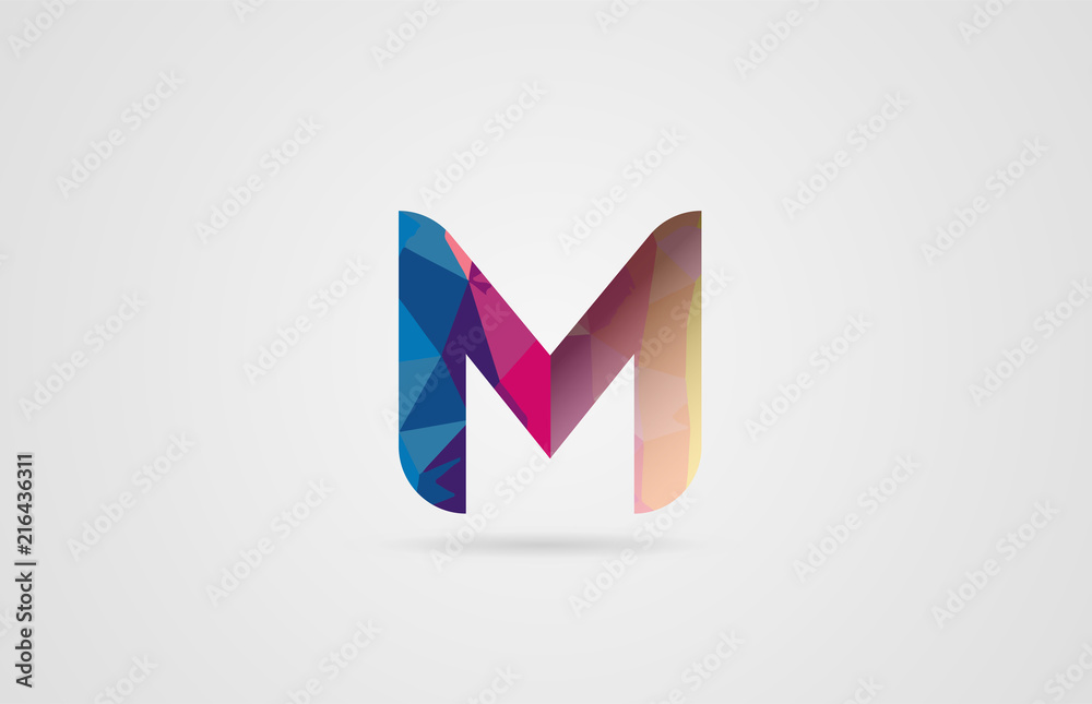 alphabet letter m logo design with rainbow colors Stock Vector | Adobe ...