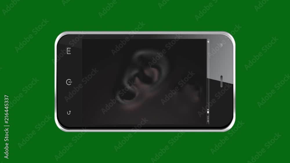 Scary Head Smatphone Horror Green Screen 3D Rendering Animations Stock ...