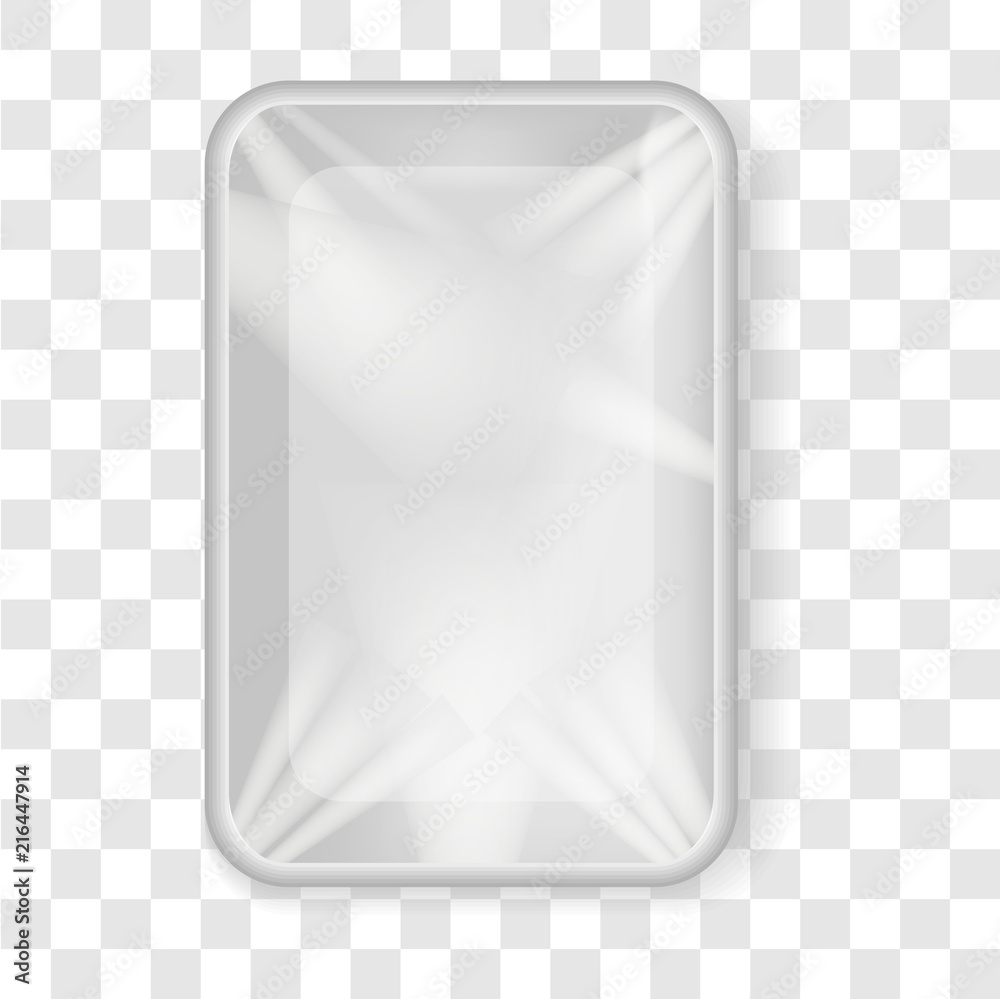 Vector image of realistic plastic packaging for products on a ...