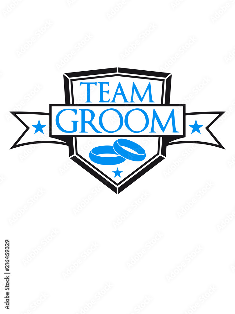 sterne schild wappen ringe banner stempel crew mann team groom heiraten ...