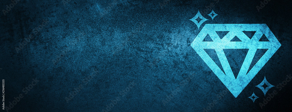 Diamond icon special blue banner background Stock Illustration | Adobe ...