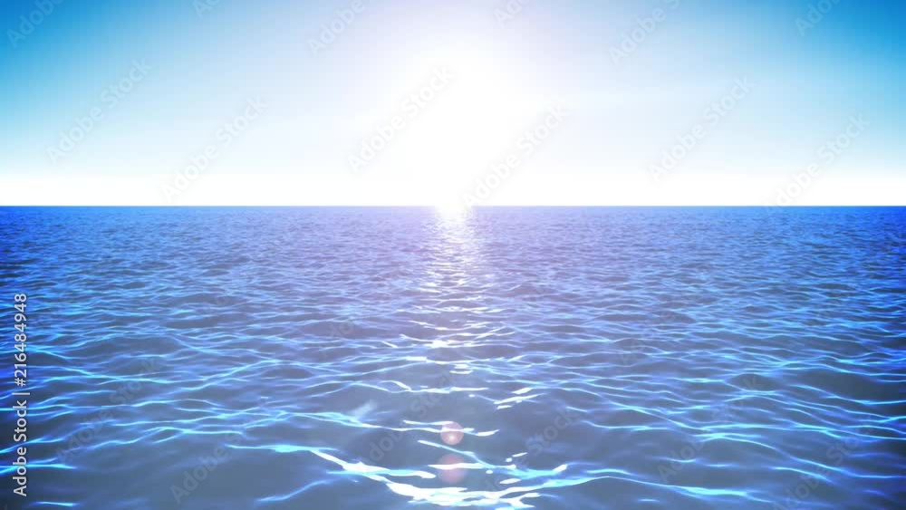 4k Summer Seascape Background Loop/ Animation of loopable summer ...