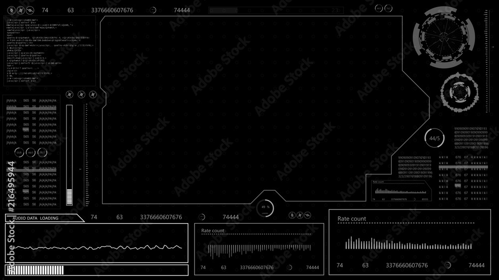 Futuristic infographic elements.HUD background animation.Digital ...