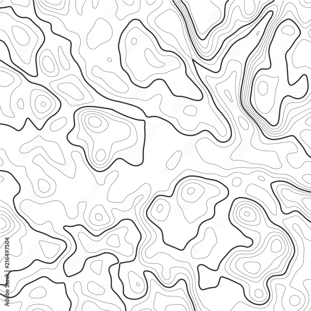 Topographic map. Line topographic map contour background. Topo map with ...