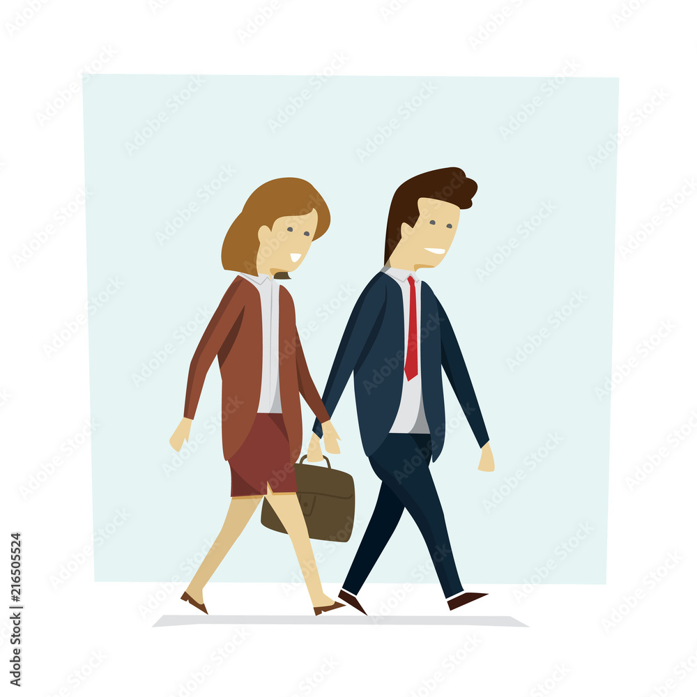 Business People Walking To Work