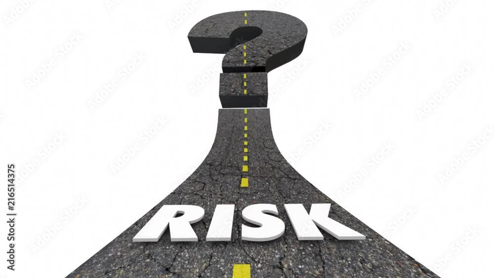 Risk Danger Warning Liability Exposure Question Mark Road 3d Animation ...