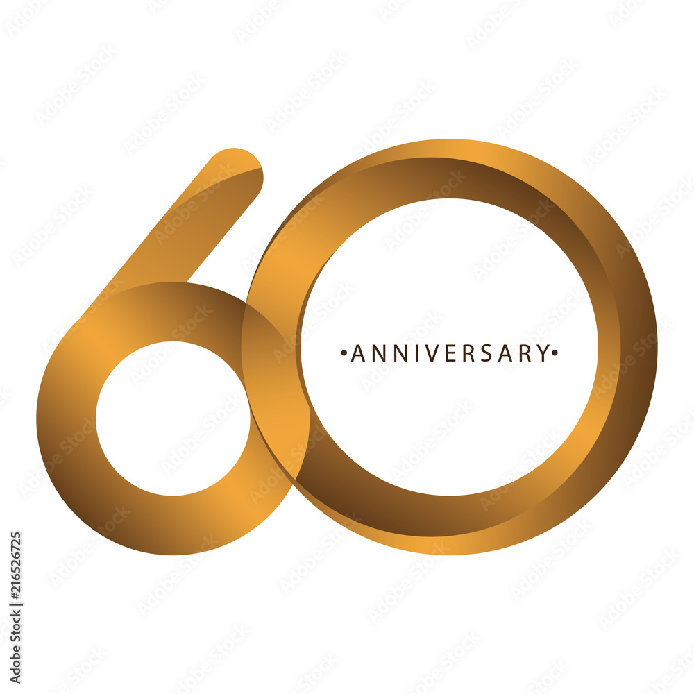Celebrating, anniversary of number 60th year anniversary, birthday ...