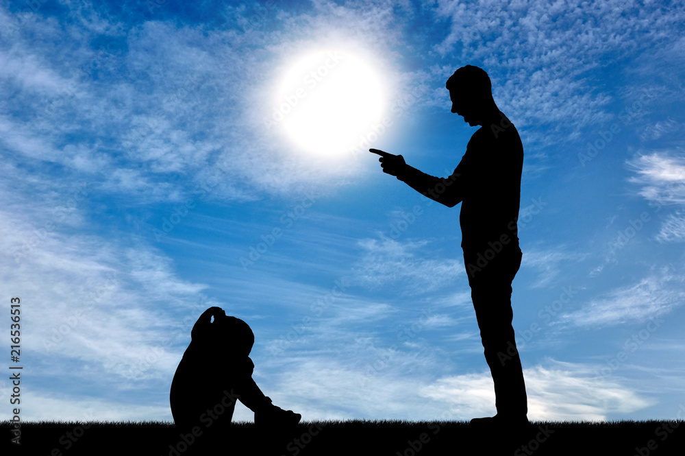 The little girl is crying and her dad yelling at her Stock Photo ...