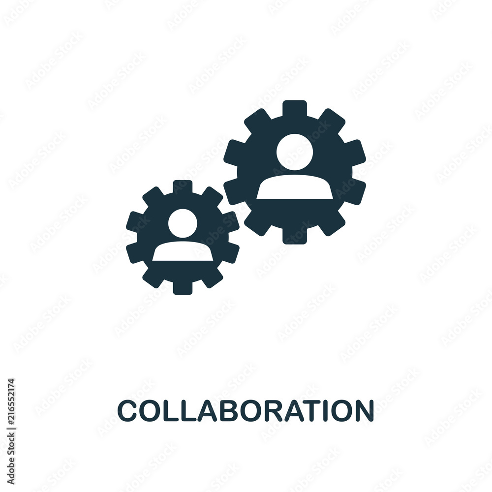 Collaboration creative icon. Simple element illustration. Collaboration ...