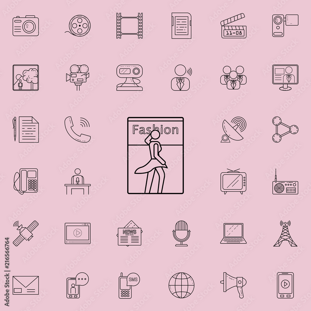 magazine cover icon. Detailed set of Media icons. Premium quality ...