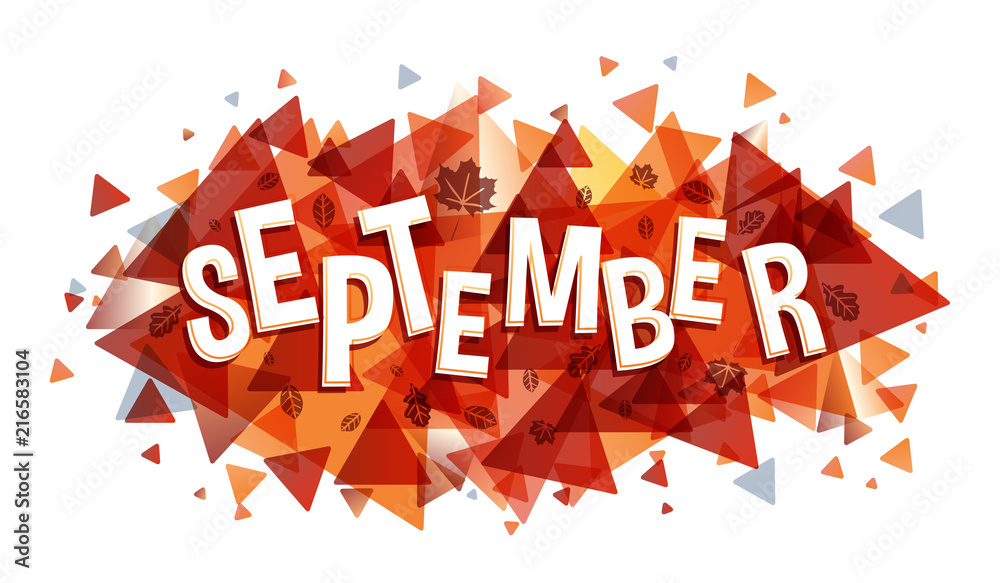 Creative illustration of September word Stock Vector | Adobe Stock