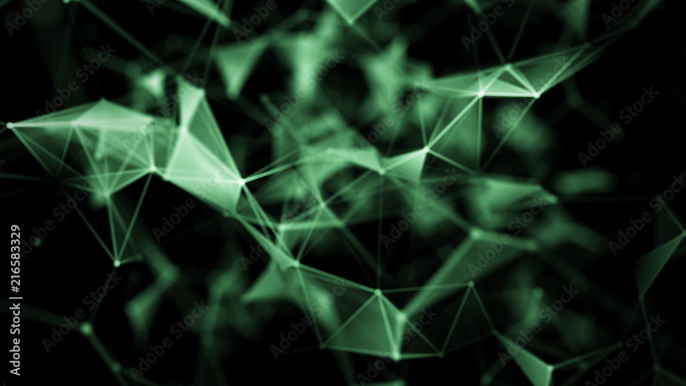 Abstract Digital Background Big Data Visualization Network Connection Structure Abstract Blue