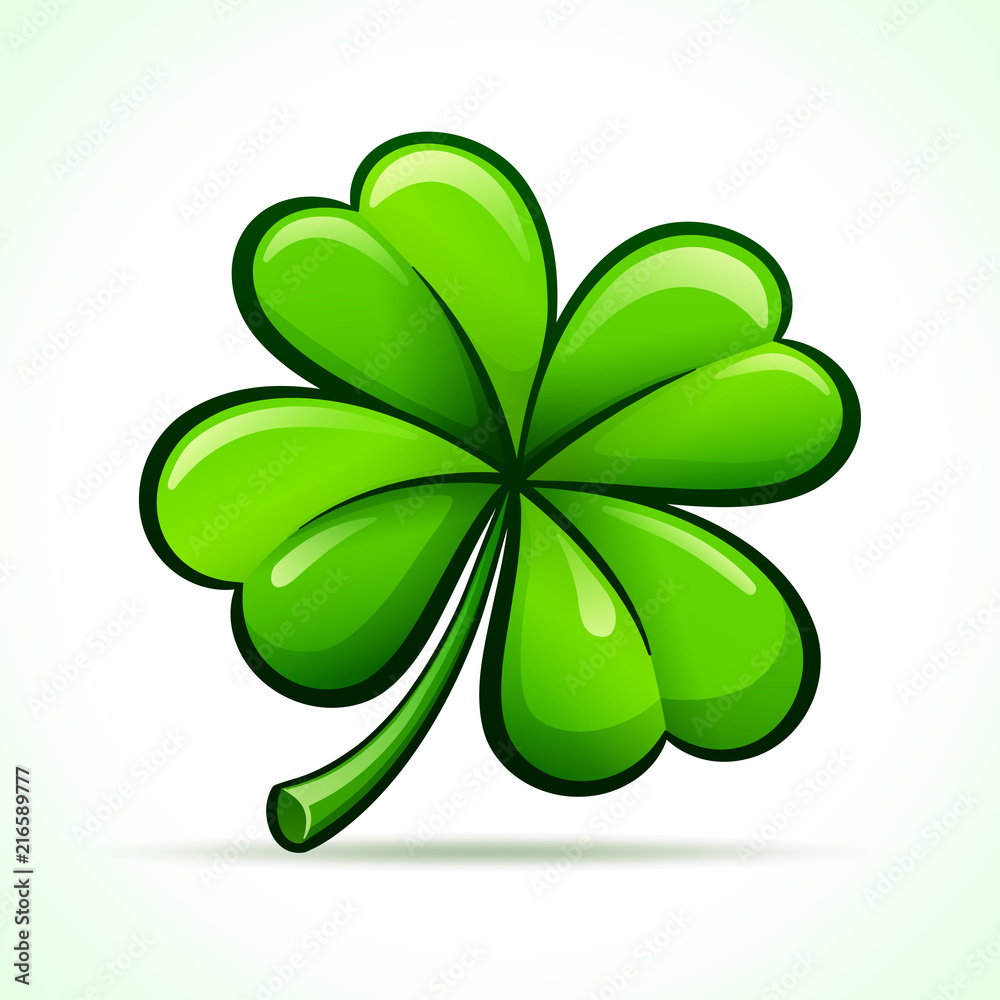 Vector four leaf clover design Stock Vector | Adobe Stock