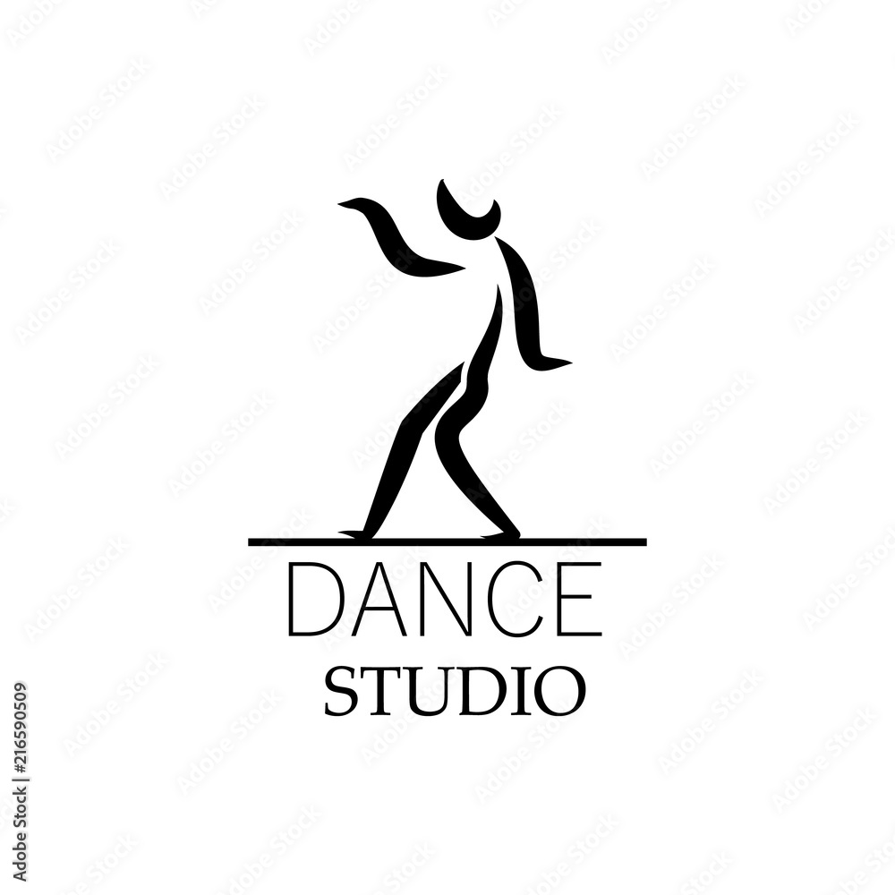 logo for dance school, dance studio. vector illustration Stock Vector ...